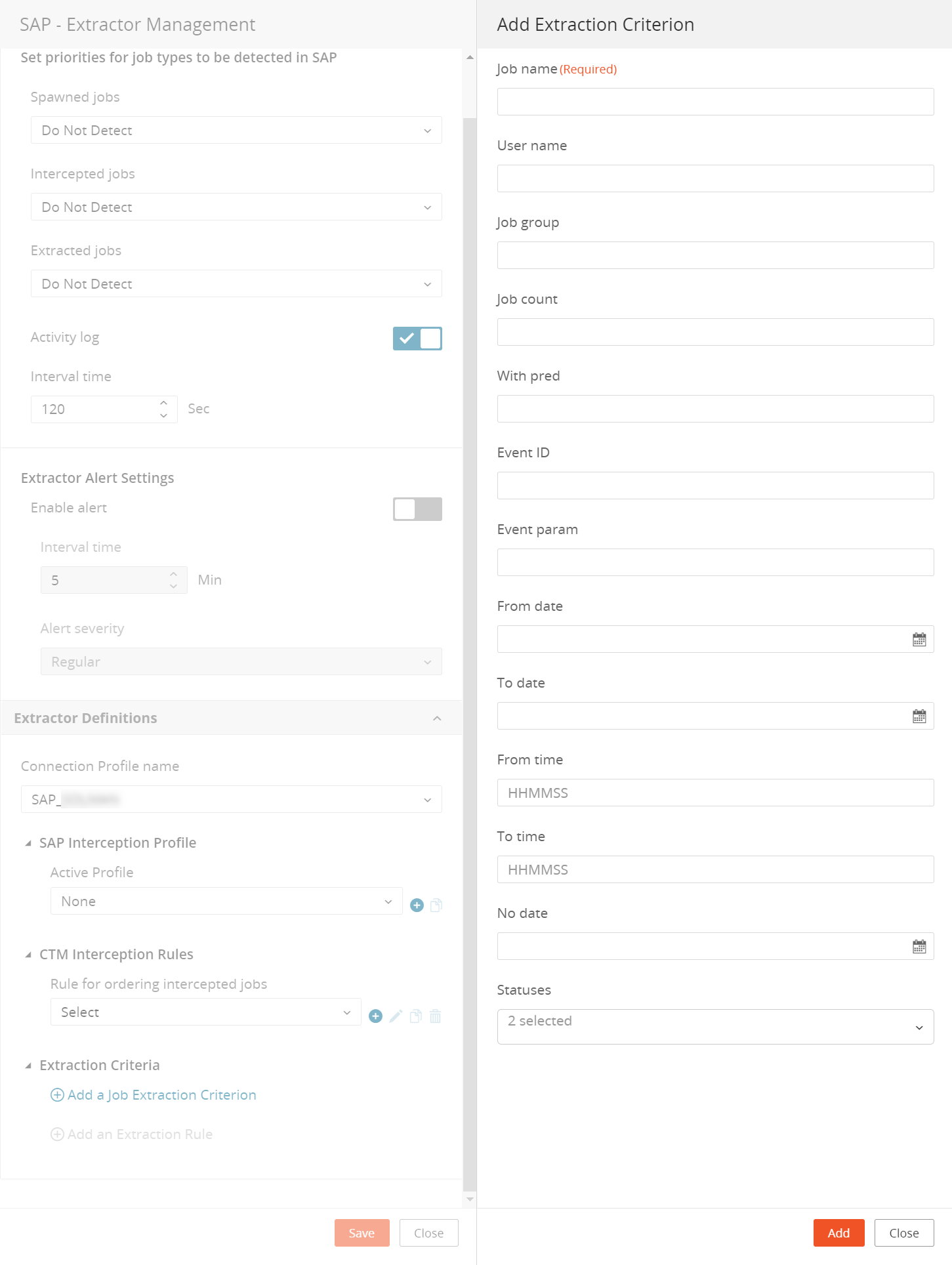 SAP Extractor Management