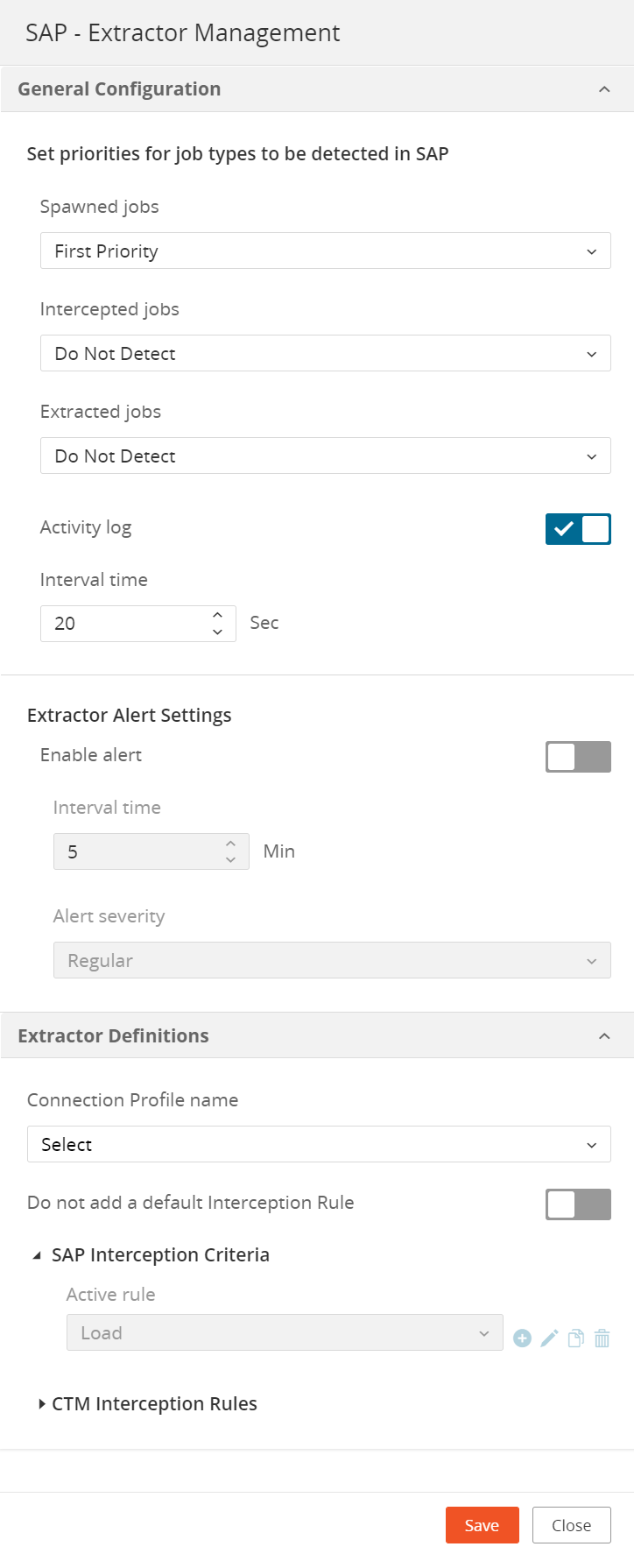 SAP Extractor Management