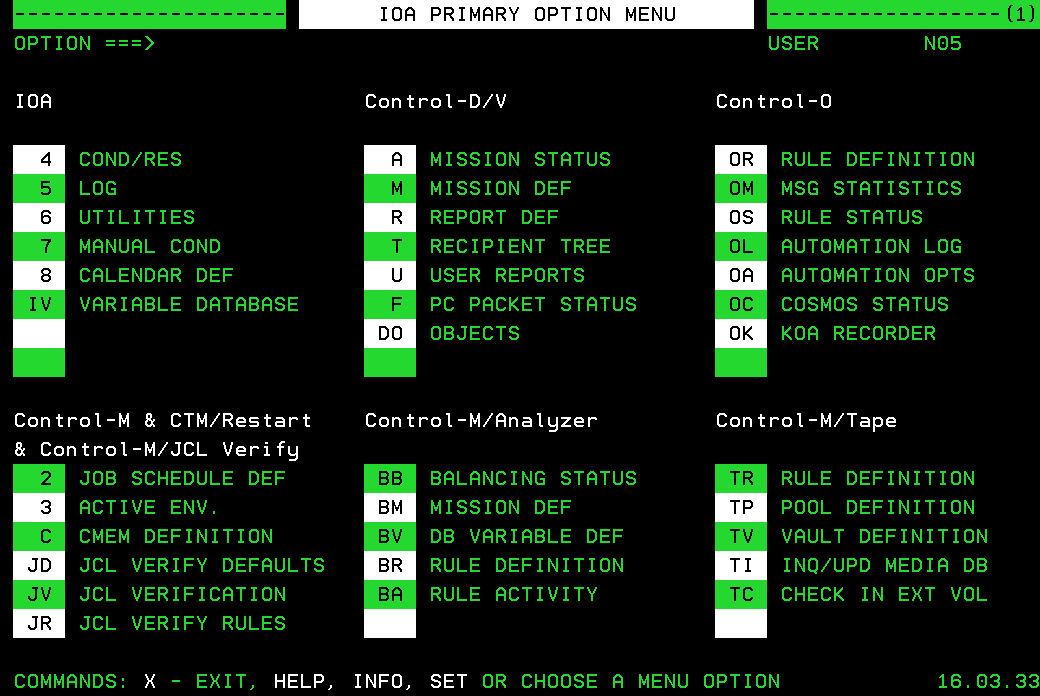 Online JCL Processing from IOA and Control-M Interfaces
